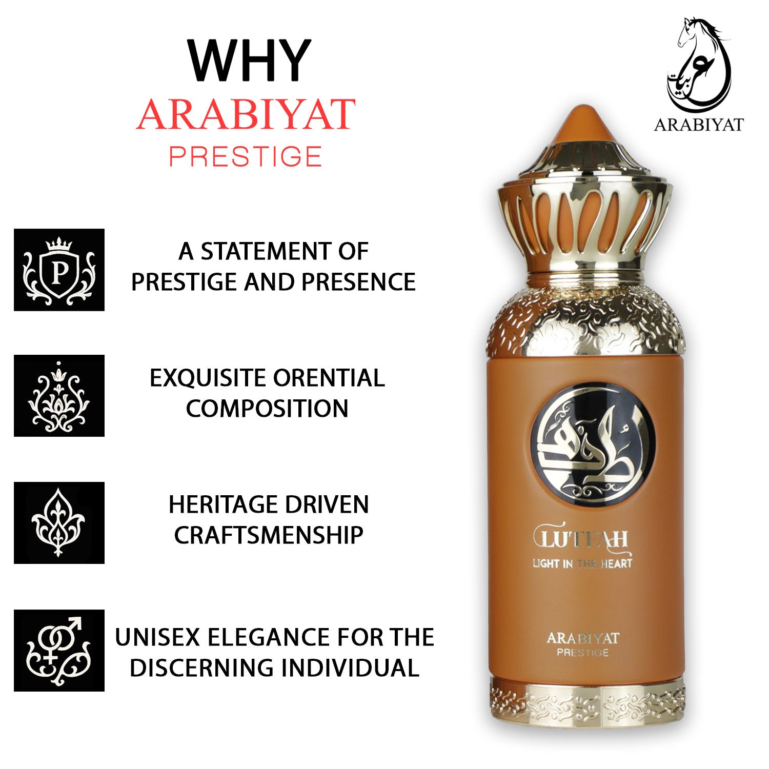 Arabiyat Prestige - Lutfah Light in the Heart | EDP 80ML | UNISEX